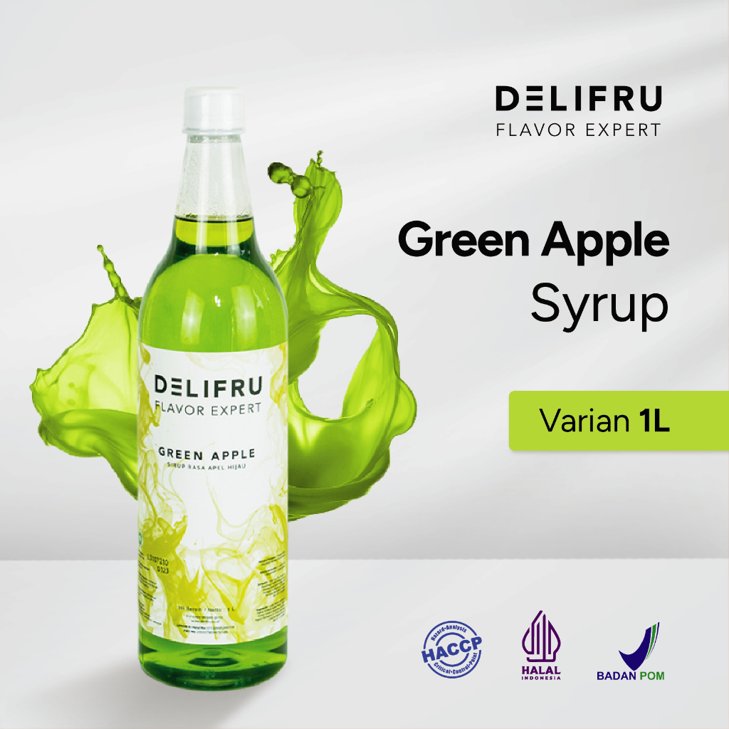 Jual Delifru Green Apple Syrup 1 Liter - Sirup Apel Hijau | Shopee ...