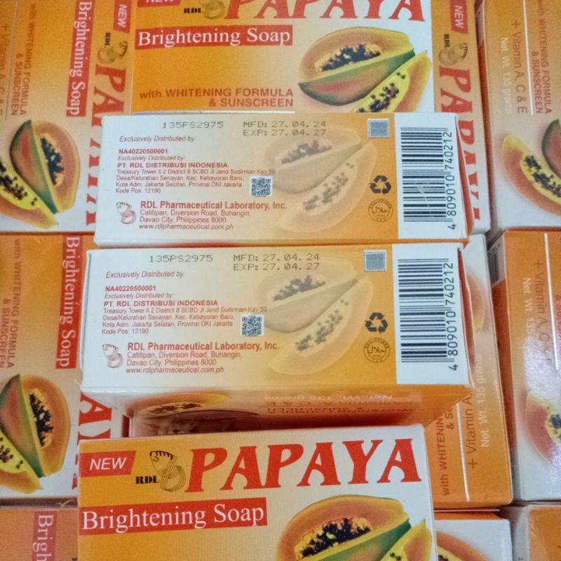 Jual RDL papaya brightening soap sabun papaya original | Shopee Indonesia