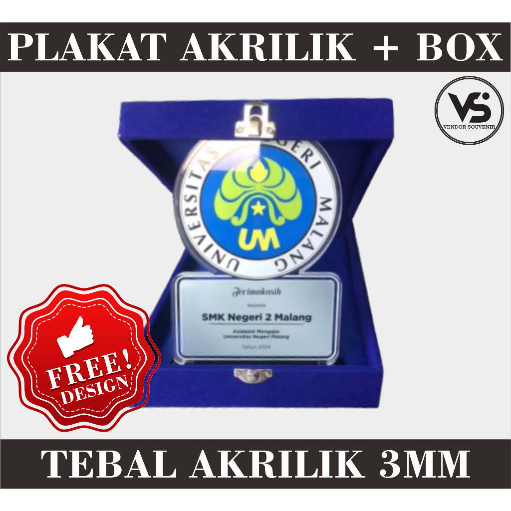 Jual PLAKAT/VANDEL AKRILIK CUSTOM KETEBALAN 3MM | Shopee Indonesia