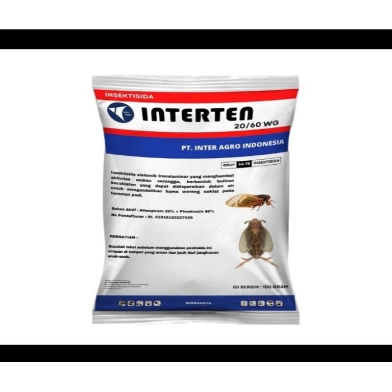 Jual Insektisida Interten 20/60 WG - 100 gram // Pembasmi Hama wereng ...
