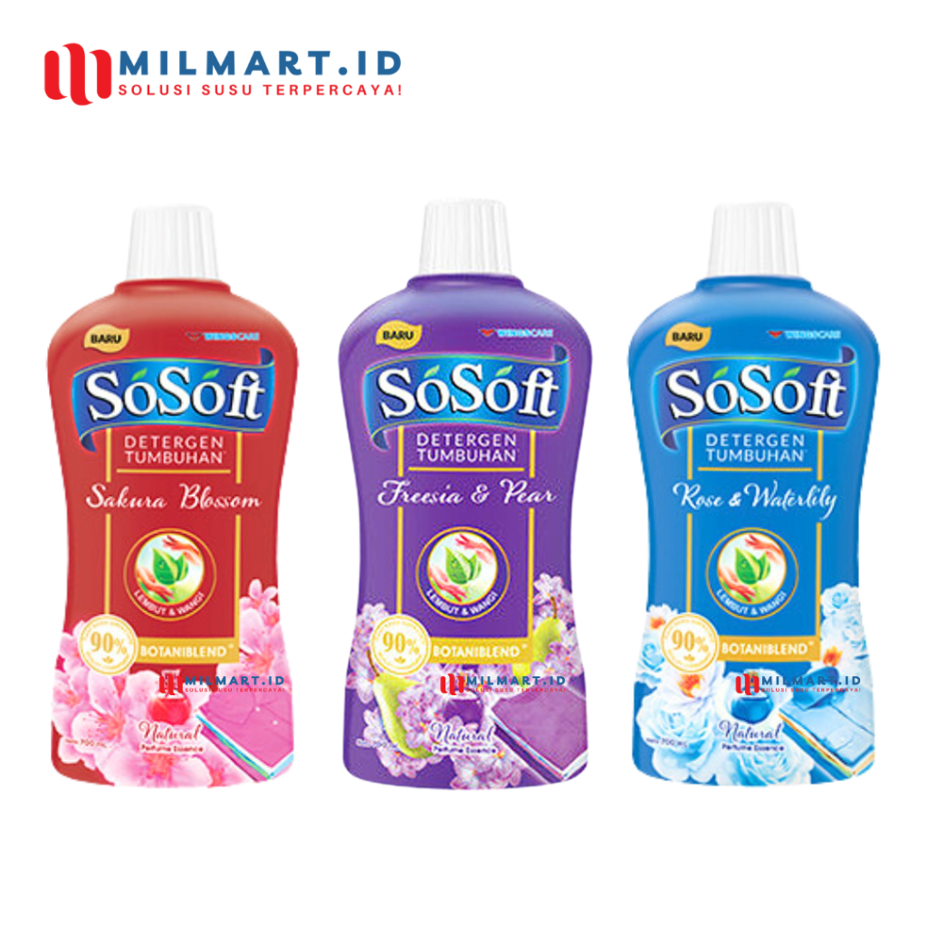 Jual SO SOFT DETERGENT 700 ML DETERJEN CAIR SOSOFT ROSE/FREESIA/SAKURA ...