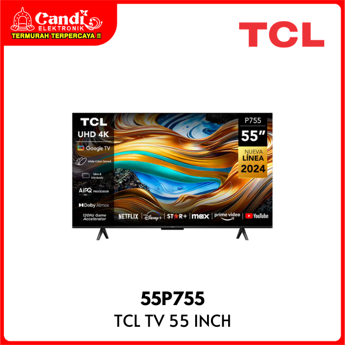 Jual TV TCL 55P755 Smart TV Android 4K Google TV UHD 55P P755 | Shopee ...