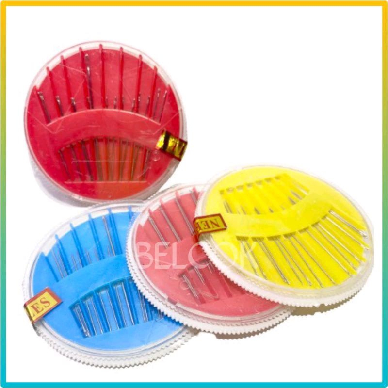 Jual Jarum Jahit Tangan Besar Kecil Bundar Jarum Piring Set 16 Pcs ...