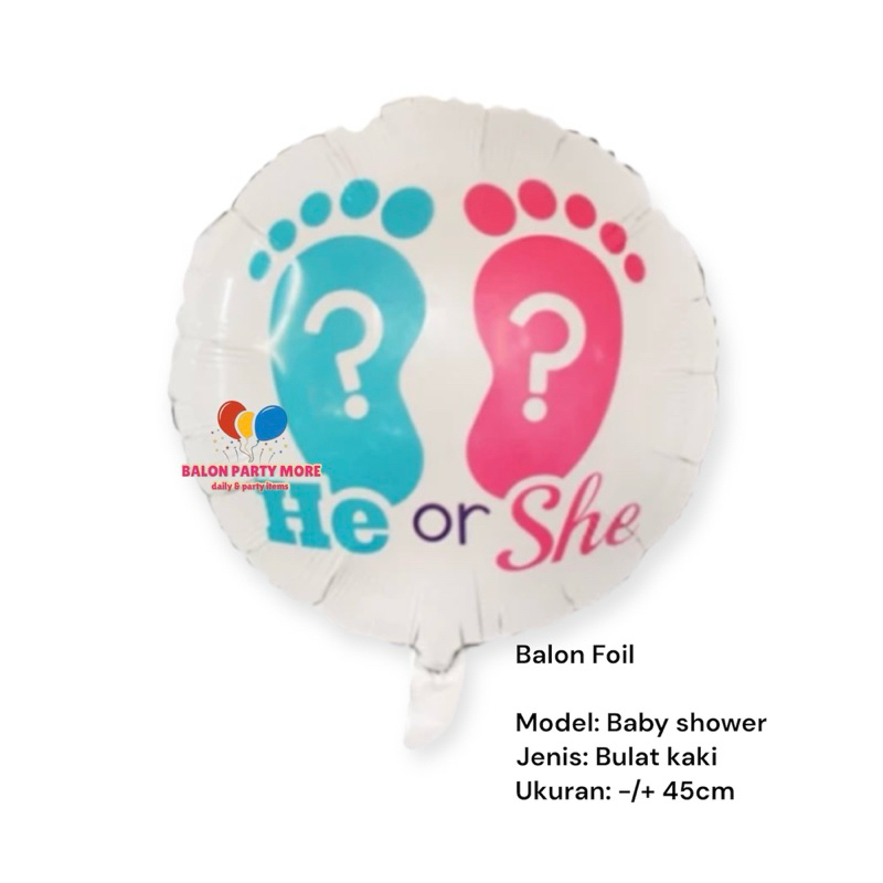 Jual Balon Foil Tema Baby Shower /Balon baby shower / Balon gender ...