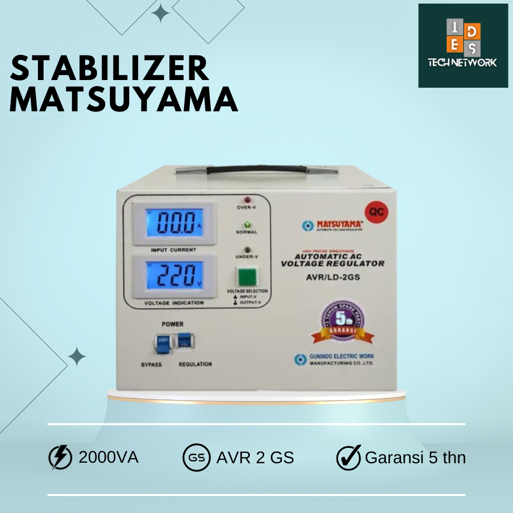 Jual Stabilizer Matsuyama 2000VA STAVOLT 2000 WATT AVR 2 GS 2 220V ...