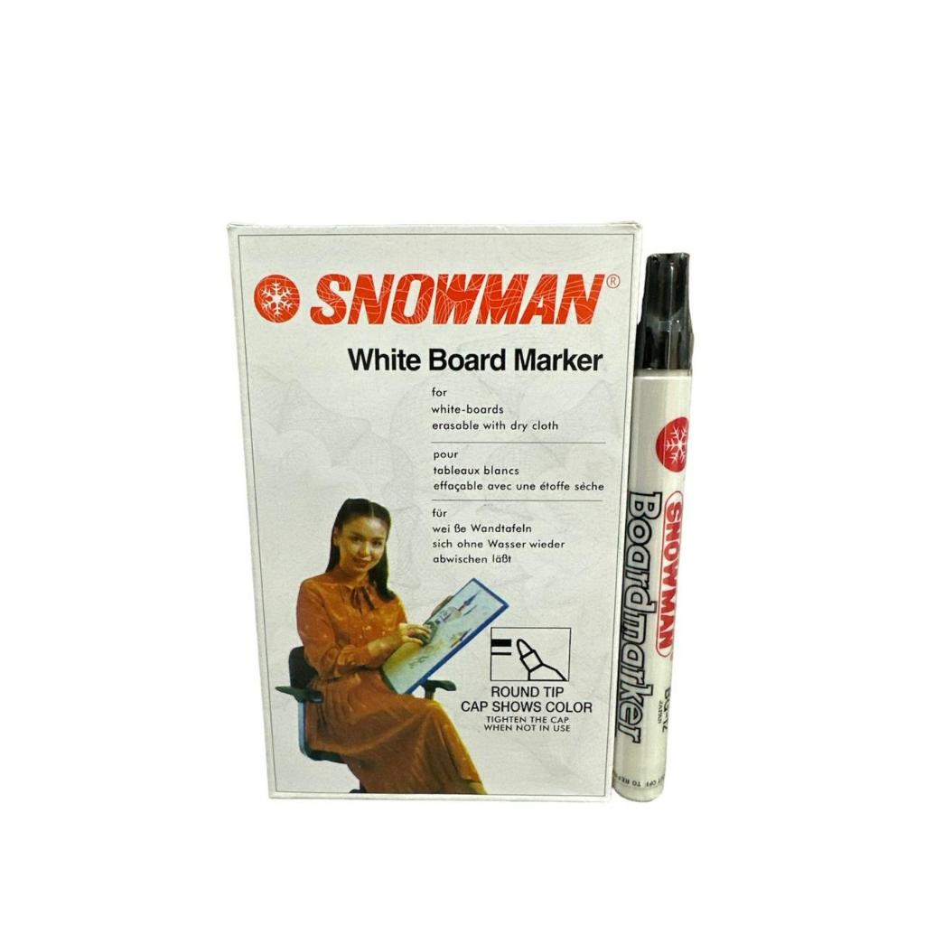 Jual [ LUSIN ] Spidol Snowman Whiteboard / Whiteboard Marker Snowman BG ...