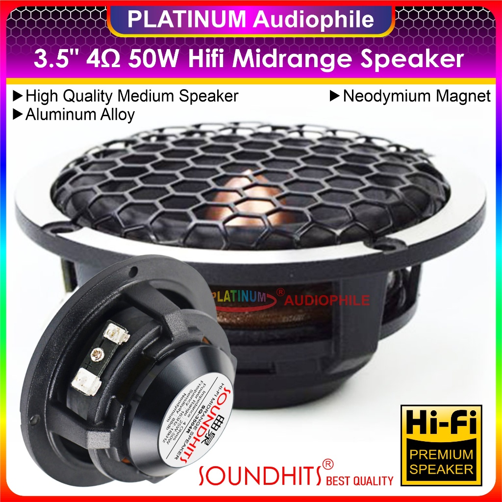 Jual Speaker Midrange 3.5 inch Mid-Range 3" Vocal Midle Medium Hifi ...