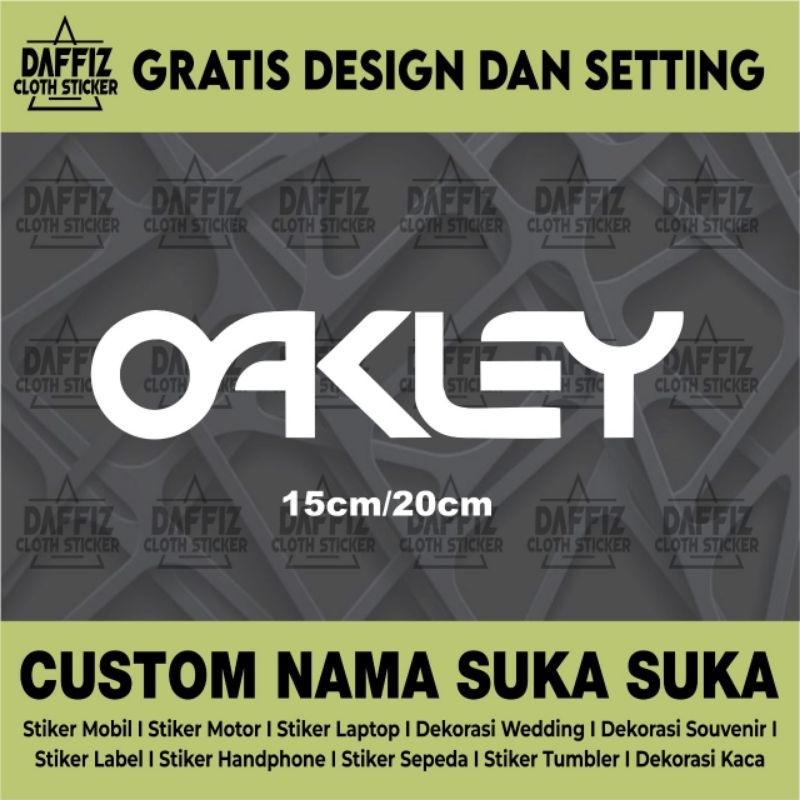Jual STICKER CUTTING OAKLEY | STICKER CUTTING CUSTOM | Shopee Indonesia