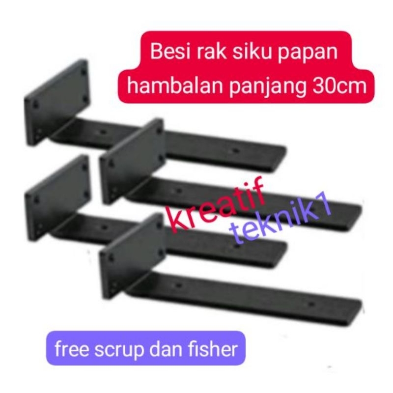 Jual rak siku papan ambalan rak gantung tempel dinding besi siku papan ...