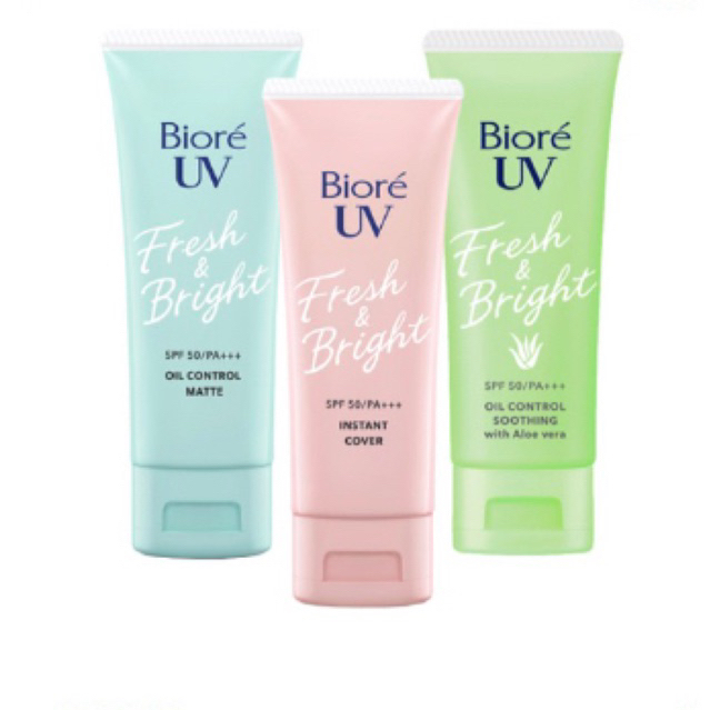 Jual Biore - UV Fresh & Bright SPF 50 30g (Var: oil control matte / instant cover) 30 Gr ...