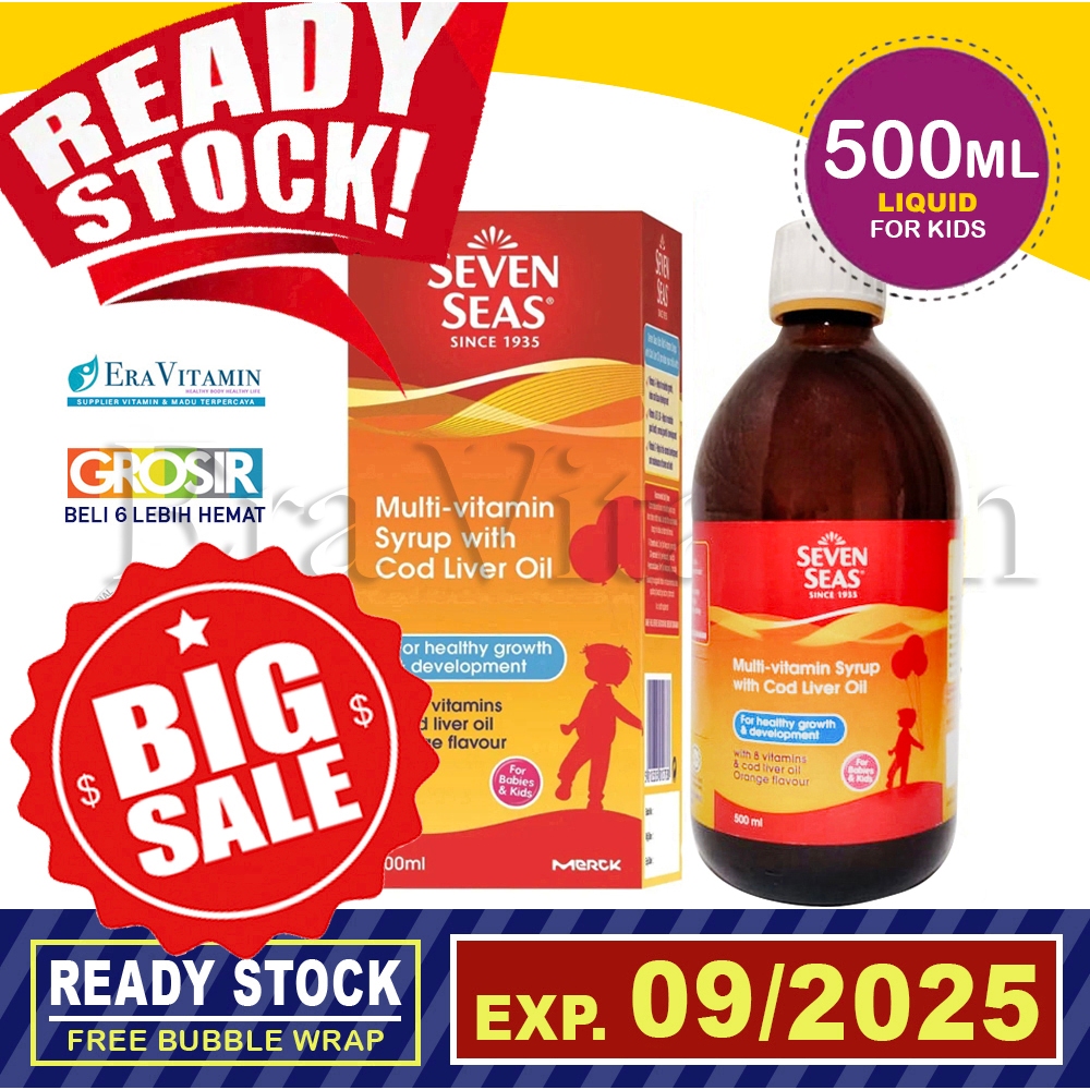 Jual Seven Seas Multivitamin Syrup With Cod Liver Oil 500 ML Malaysia ...