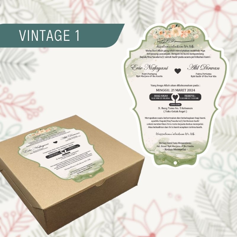 Jual Undangan Pernikahan - Undangan Nasi Box - Undangan punjungan ...