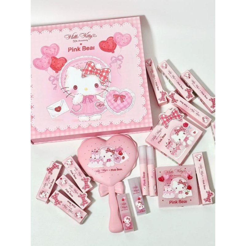 Jual pink bear x loopy pink bear x hello kitty edition | Shopee Indonesia