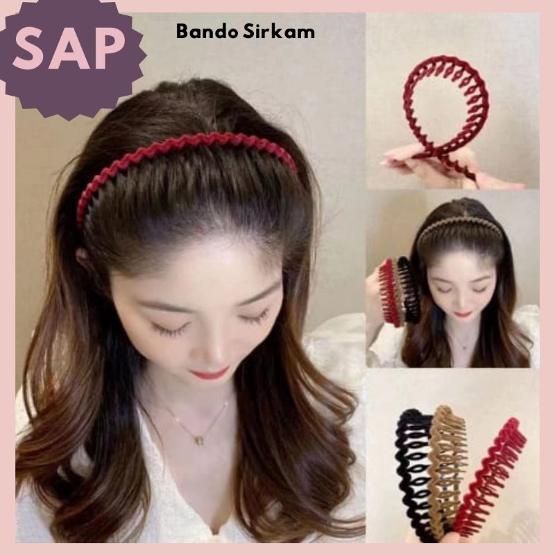Jual Bando Sirkam Bentuk Gelombang Wanita Model Korea / Bando Doff ...