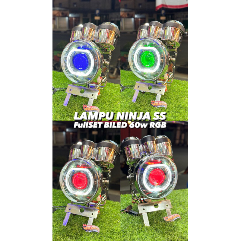 Jual LAMPU NINJA SS BILED RGB 60watt PNP VIXION OLD VERZA MEGAPRO TILAM ...