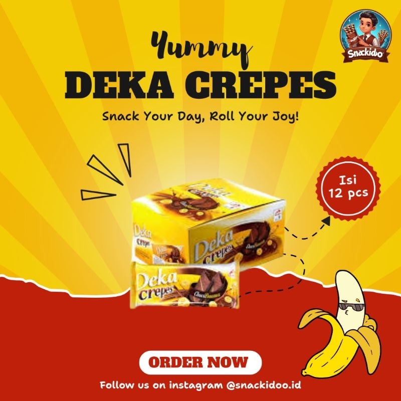 Jual Deka Crepes Rasa Pisang (1 Pack isi 24) | Shopee Indonesia