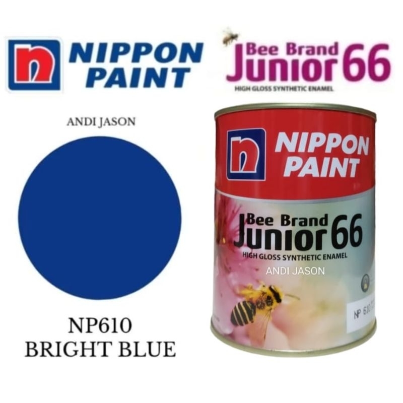 Jual CAT BEE BRAND JUNIOR 66. 0.8 LITER NO NP 610 BRIGHT BLUE CAT MINYAK KAYU DAN BESI BB JUNIOR ...