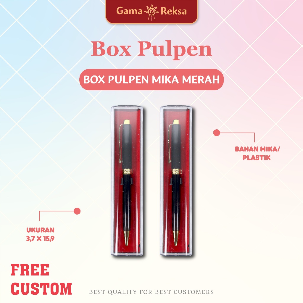 Jual ( TANPA PULPEN ) Box Kotak Pulpen Polos-untuk Pulpen Besi Promosi ...