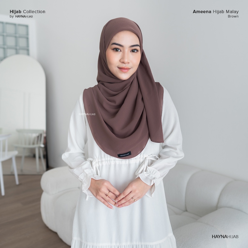 Jual HAYNA Ameena Hijab Malay (All Colors) - Jilbab Kerudung Segiempat ...