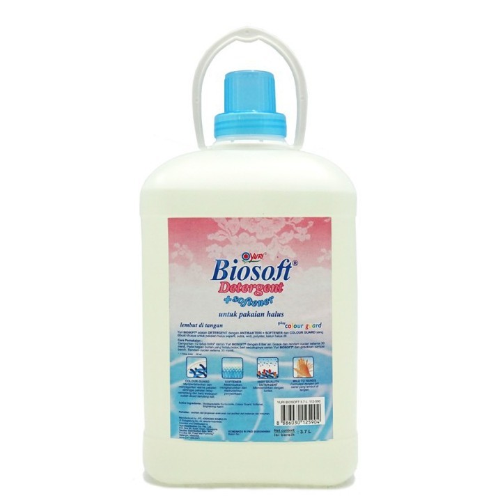 Jual Yuri Biosoft Detergent + Softener 3,7 Liter Deterjen Pelembut Instan | Shopee Indonesia