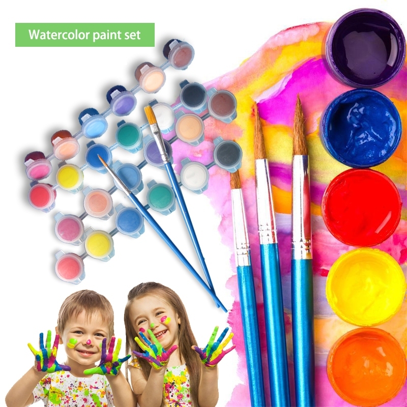 Jual Cat Poster 6 Warna 3ML Cat Akrilik Anak Cat Air Pigmen ...