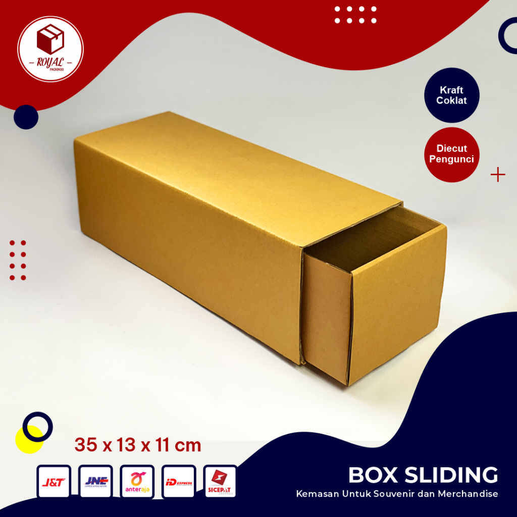 Jual Kardus Slidding Box - size 35 x 13 x 11 cm Kardus/Karton/Box ...