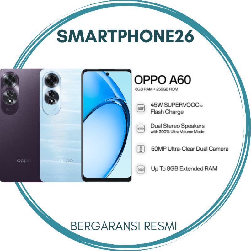 Jual OPPO A60 RAM 8/128GB & RAM 8/256GB GARANSI RESMI | Shopee Indonesia