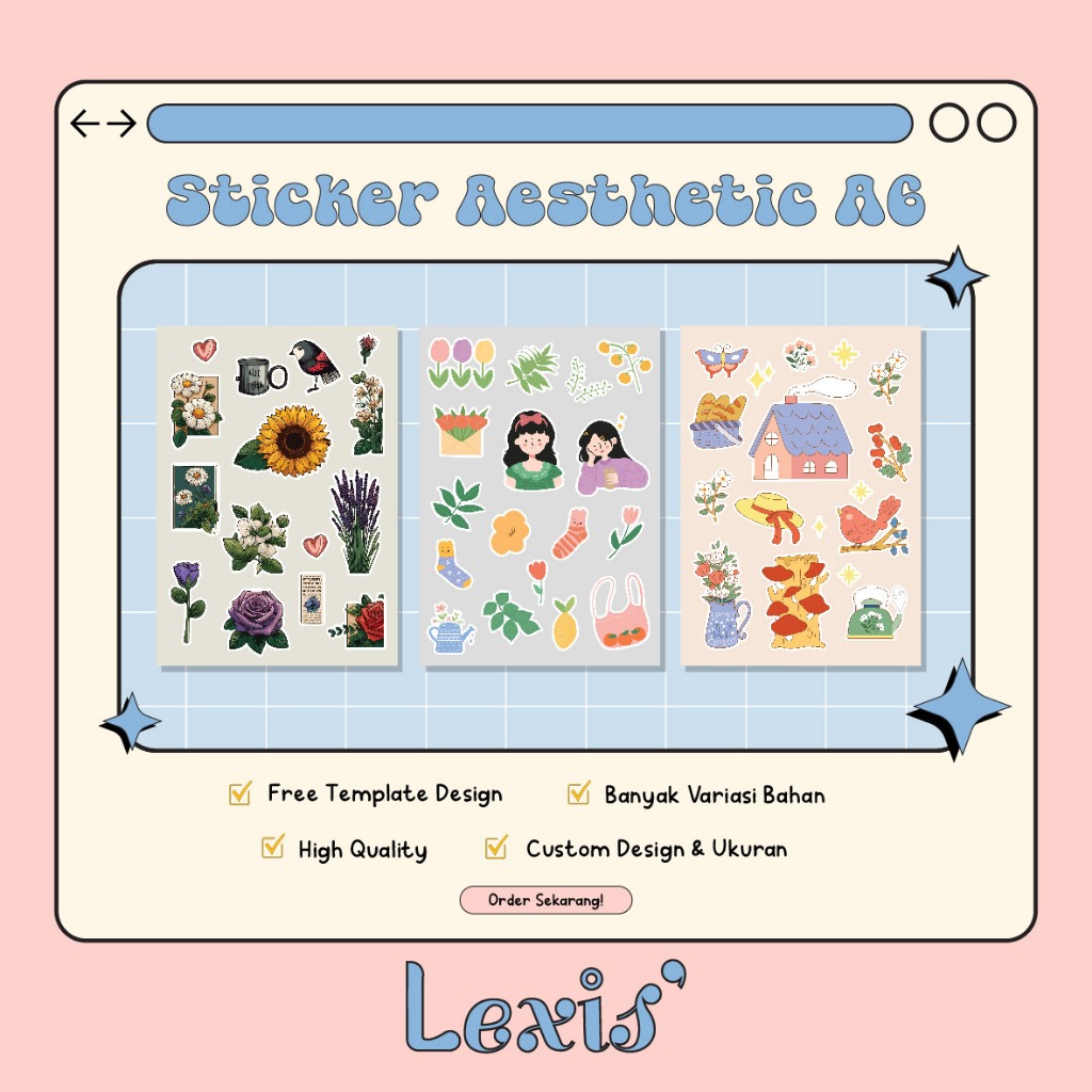 Jual STIKER AESTHETIC A6 *SUDAH CUTTING* | STICKER ESTETIK HP | STIKER ...