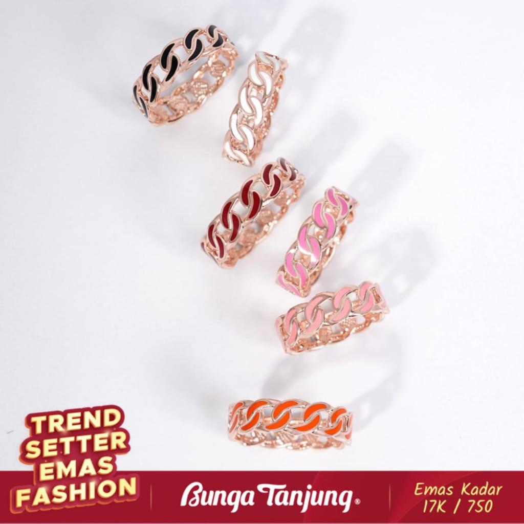 Jual CINCIN SISIK NAGA COLORS - EMAS 17K - BUNGA TANJUNG GOLD | Shopee ...