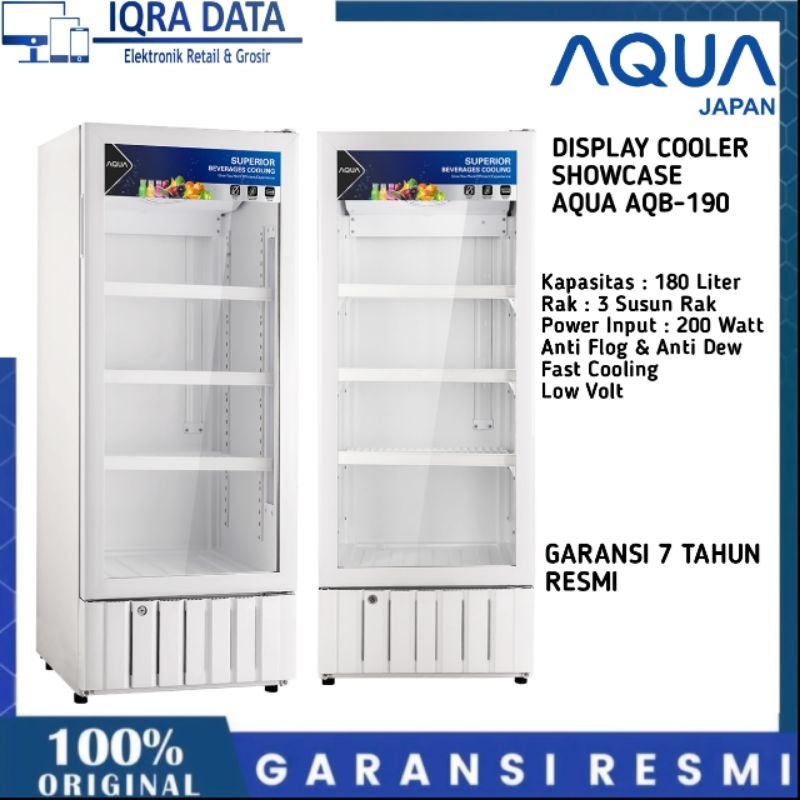 Jual AQUA SHOWCASE Display Cooler - 185 Liter - AQB-190 Garansi Resmi 7 ...