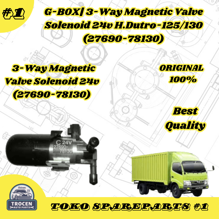 Jual G-BOX| 3-Way Magnetic Valve (Solenoid) 12v Hino Dutro-130 (27690 ...