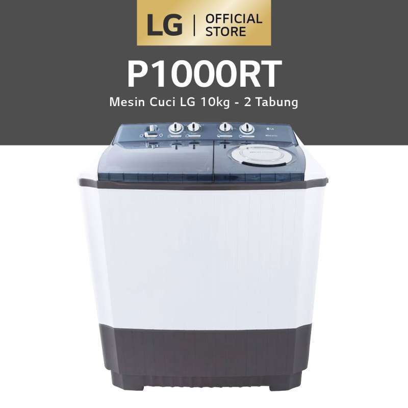 Jual Mesin Cuci 2 tabung LG 10kg P1000RT Roller Jet Pulsator Garansi ...