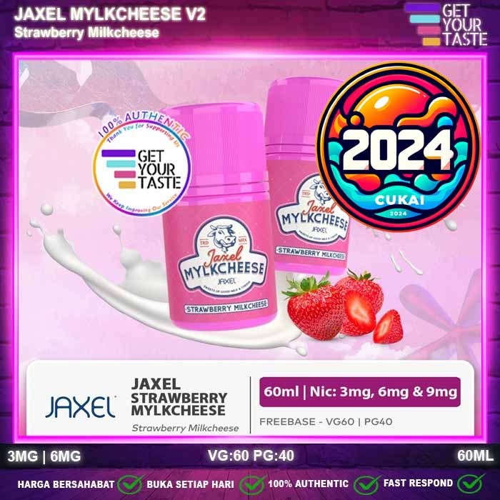 Jual Liquid JAXEL Mylkcheese V2 Strawberry Milkcheese 60ML by Tigac ...