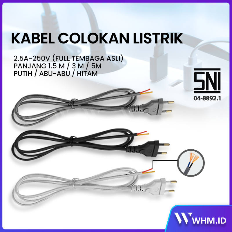 Jual KABEL POWER / KABEL AC 220V / KABEL BUNTUNG / KABEL LISTRIK Kabel ...