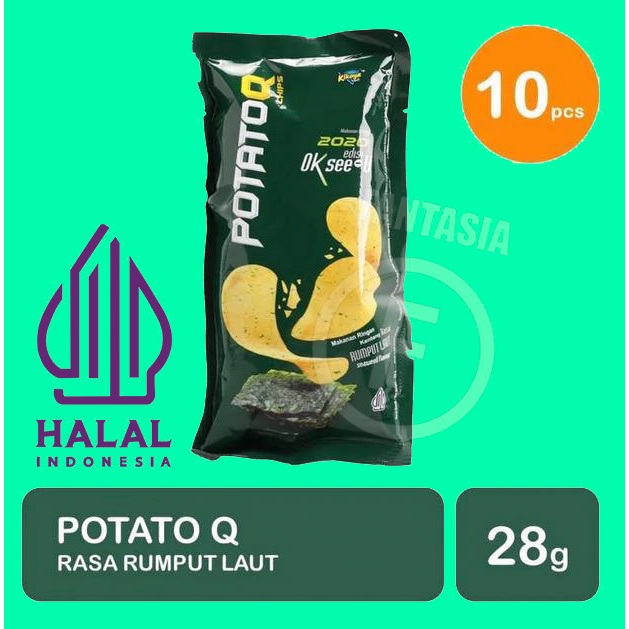 Jual POTATO Q SNACK CEMILAN MAKANAN RINGAN RUMPUT LAUT PER PACK ISI 10 ...