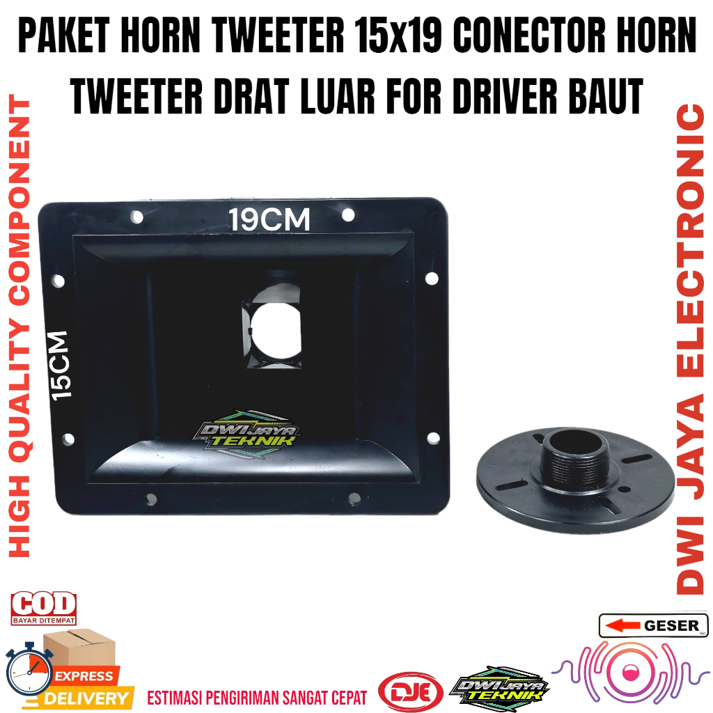 Jual Paket Horn Tweeter 15x19 Plus Conector Horn Tweeter Drat Luar For ... Jual Paket Horn Tweeter 15x19 Plus Conector Horn Tweeter Drat Luar For ...