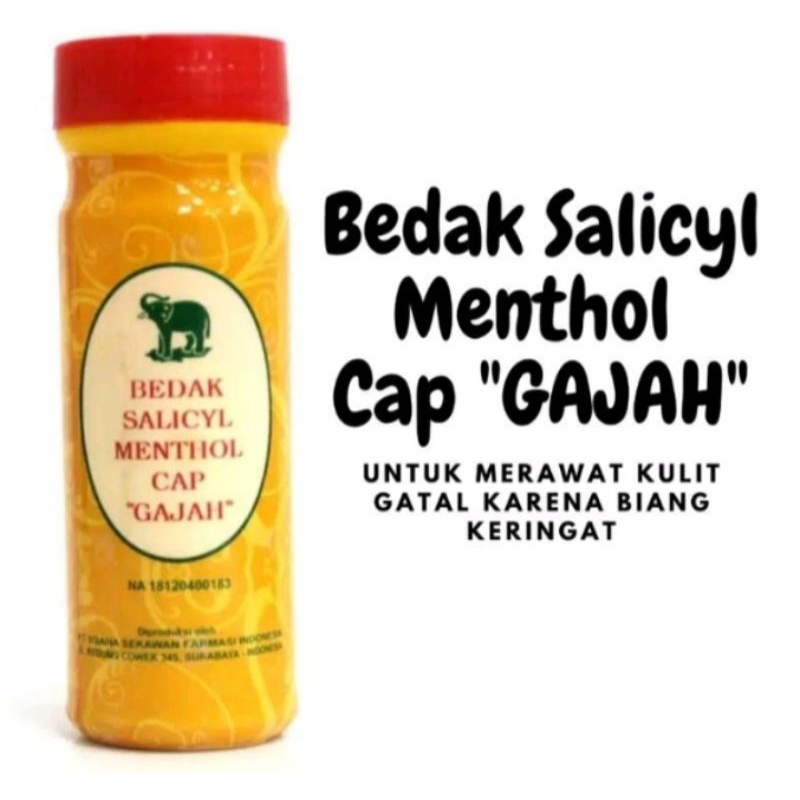 Jual Bedak Salicyl Menthol cap Gajah 100g | Shopee Indonesia