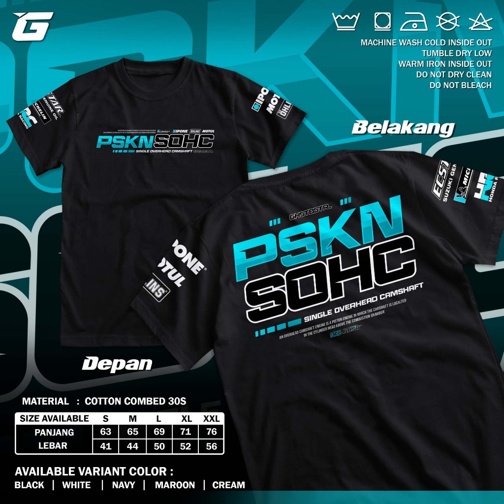 Jual Kaos Racing PSKN SOHC GANK Single Overhead Camshaft High Speed ...