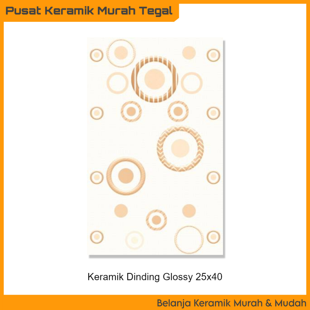 Jual Keramik Dinding Mengkilap 25x40 Dulcon Beige Motif Bulat Minimalis ...