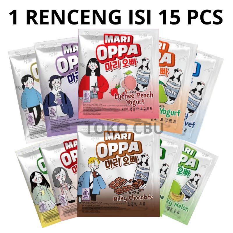 Jual Mari oppa minuman serbuk susu korea isi 15 pcs | Shopee Indonesia