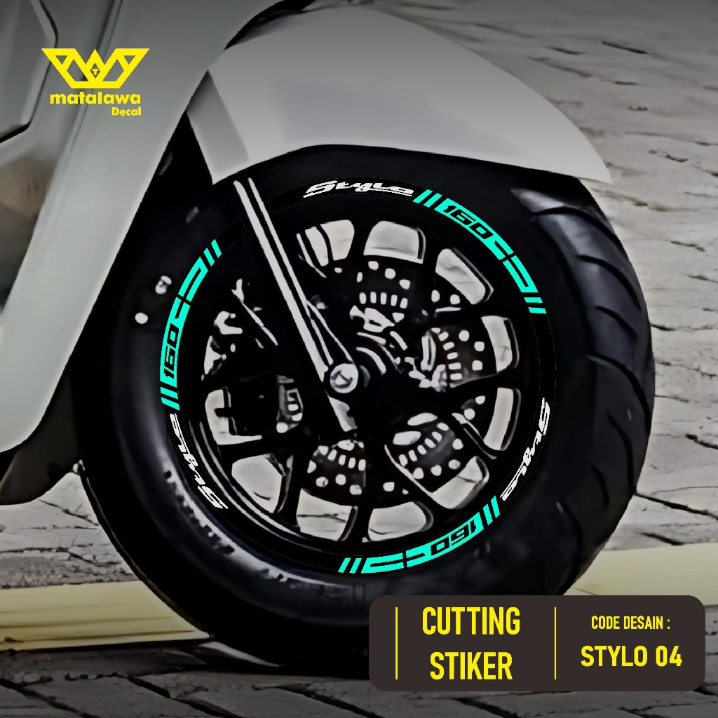 Jual CUTTING STICKER VELG STYLO 160 RING 12 STIKER LIS LIST VARIASI BAN ...