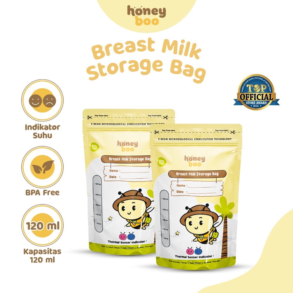 Jual Direkomendasikan Honey Boo Plastik Kantong ASI Breast Milk Kemasan ...