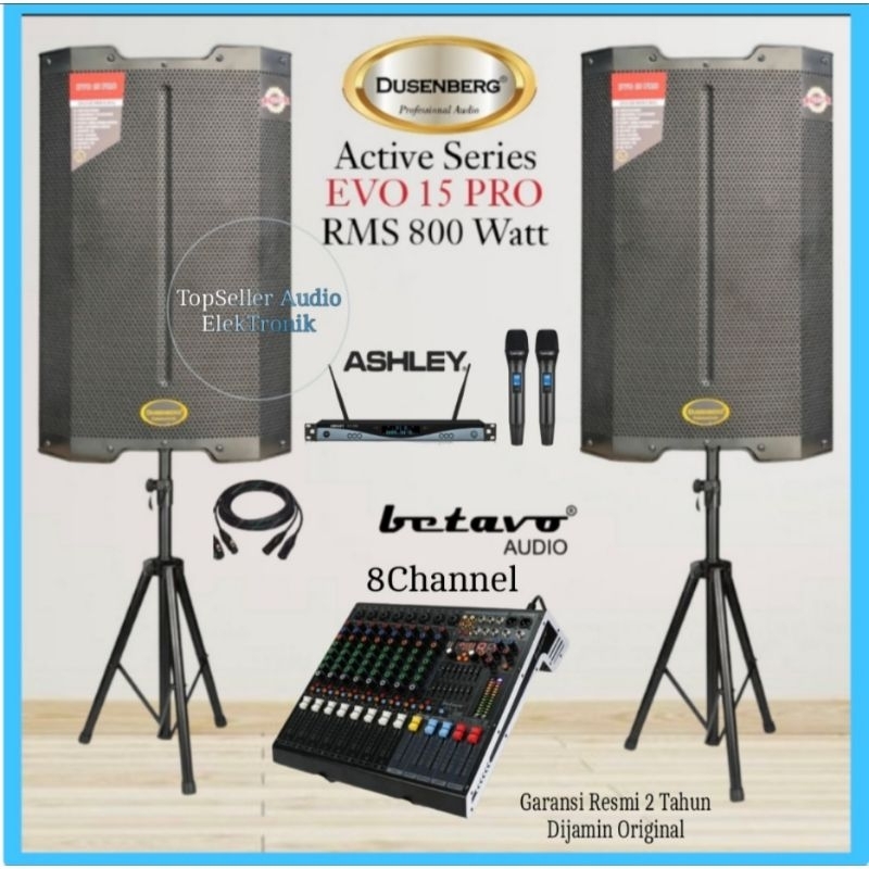 Jual Paket Sound System Speaker Aktif 15 Inch Dusenberg Original Mixer ...
