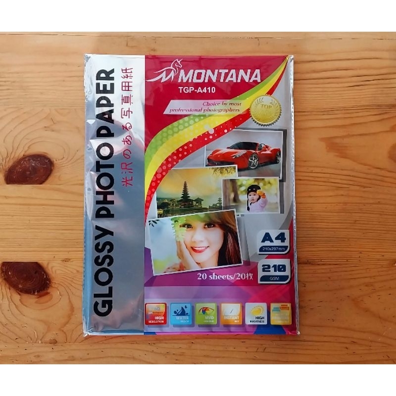 Jual KERTAS PHOTO & STICKER MONTANA A4 / GLOSSY / ISI 20 LEMBAR ...