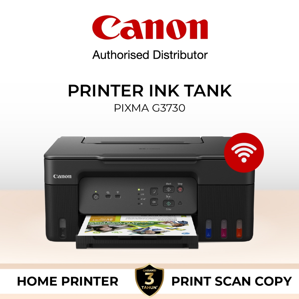 Jual Printer Ink Tank CANON PIXMA G3730 BLACK - Print Scan Copy Wifi ...