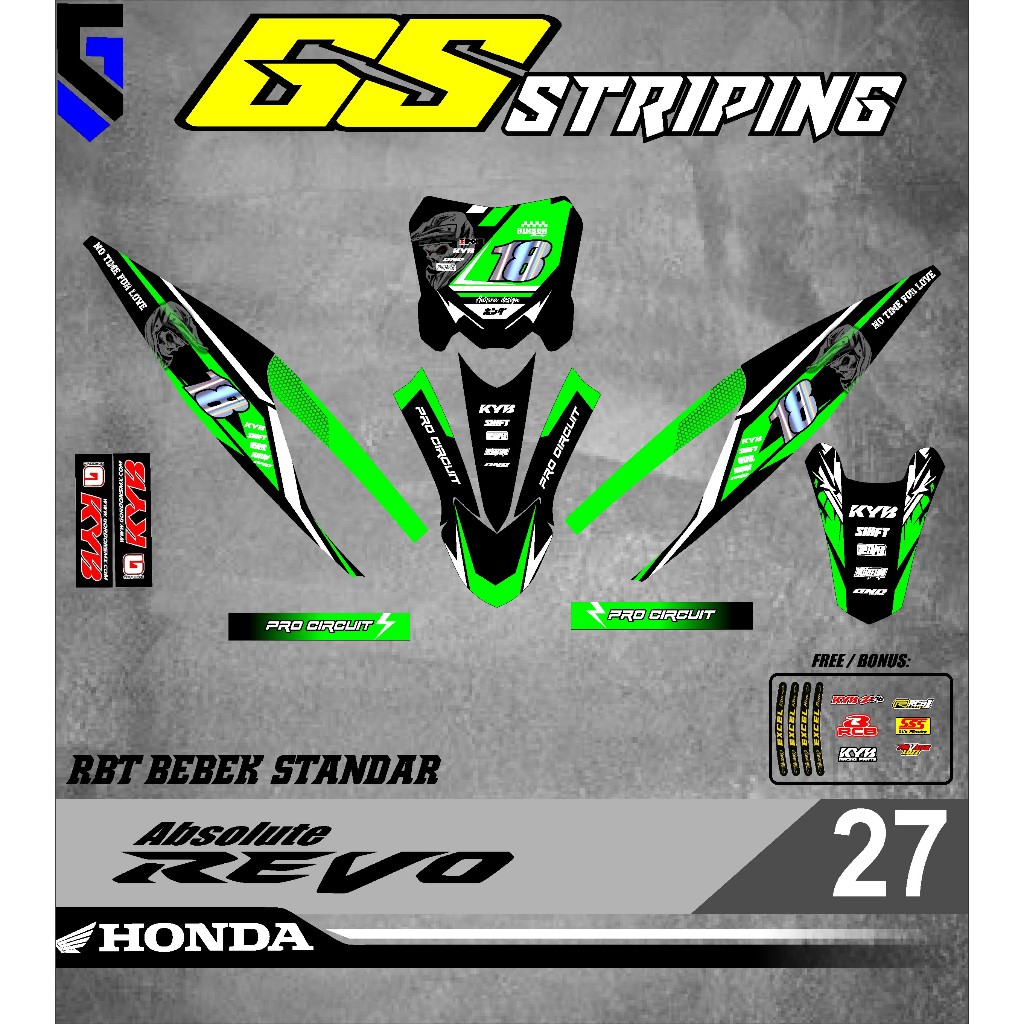 Jual STICKER STRIPING MOTOR RBT REVO ABSOLUTE RBT VEGA BEBEK MODIF ...
