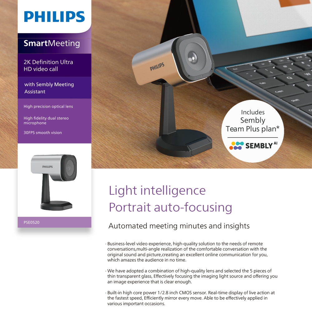 Jual Philips SmartMeeting Cam Webcams Laptop USB Kamera PC Meeting ...