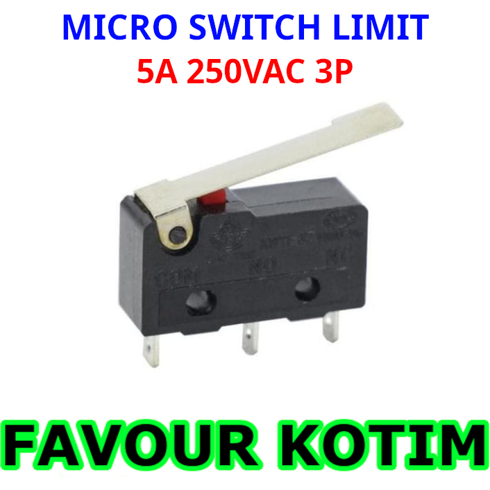Jual MICRO LIMIT SWITCH SAKLAR KECIL 3 PIN GAGANG 5A 250V AC NO NC FVKOTIM | Shopee Indonesia