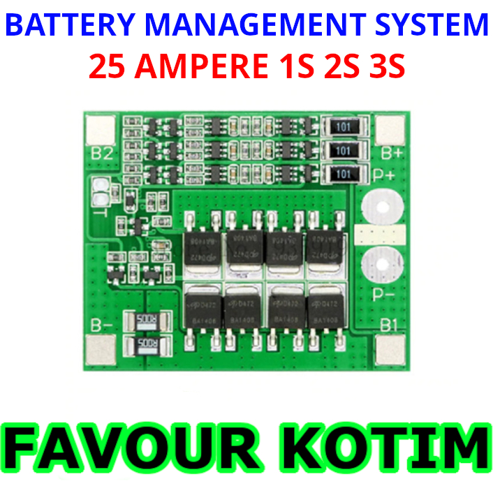 Jual MODUL PROTEKSI 25A BATERAI 1S 2S 3S LITHIUM BATERE BMS 18650 ...