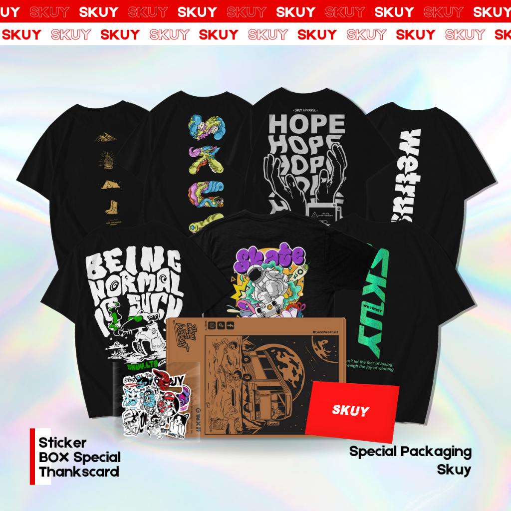 Jual [Black Series 1] Kaos Skuy Remaja dan Dewasa Warna Hitam Unisex ...